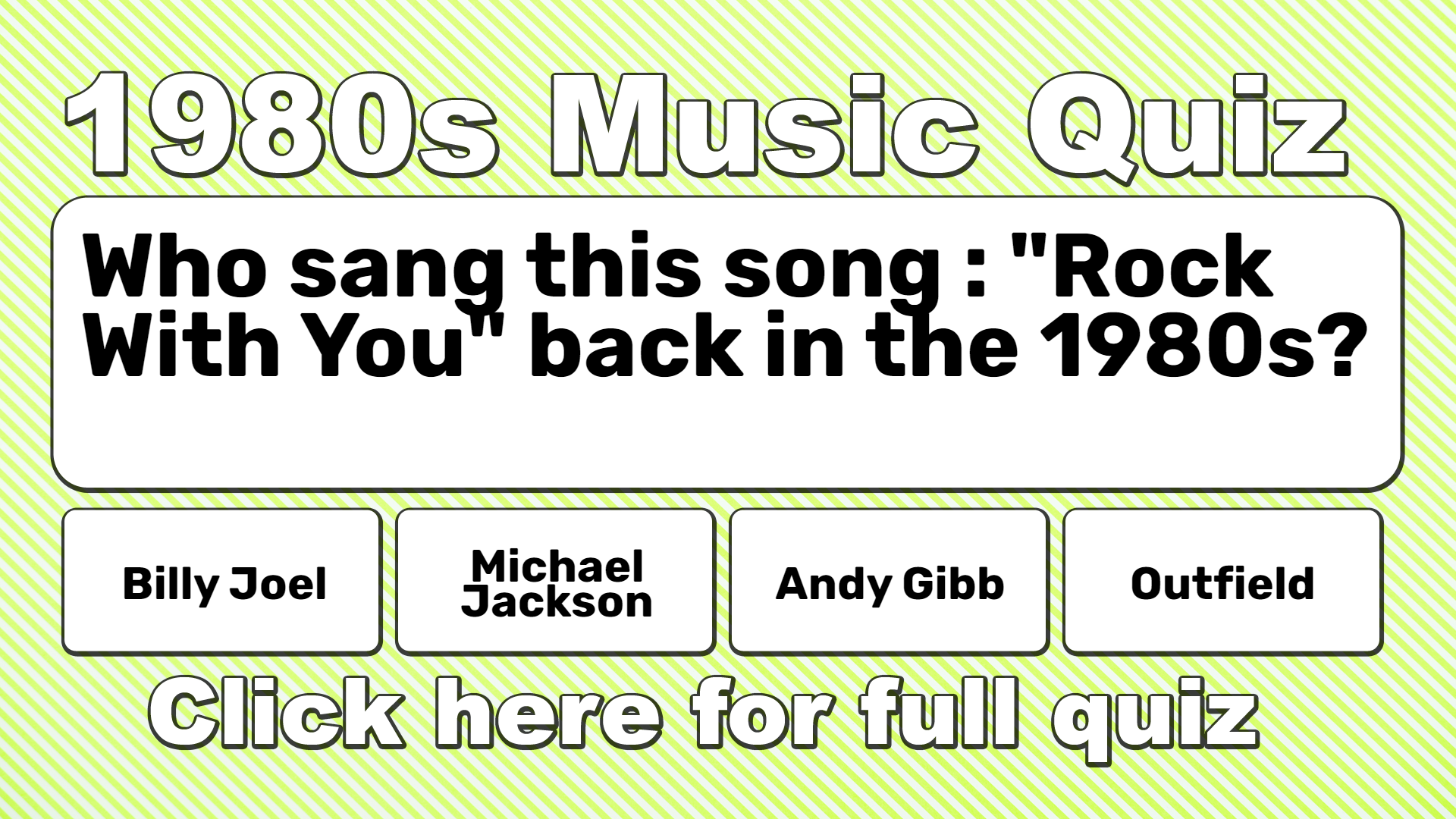 Quiz : 10 songs from the 1980s