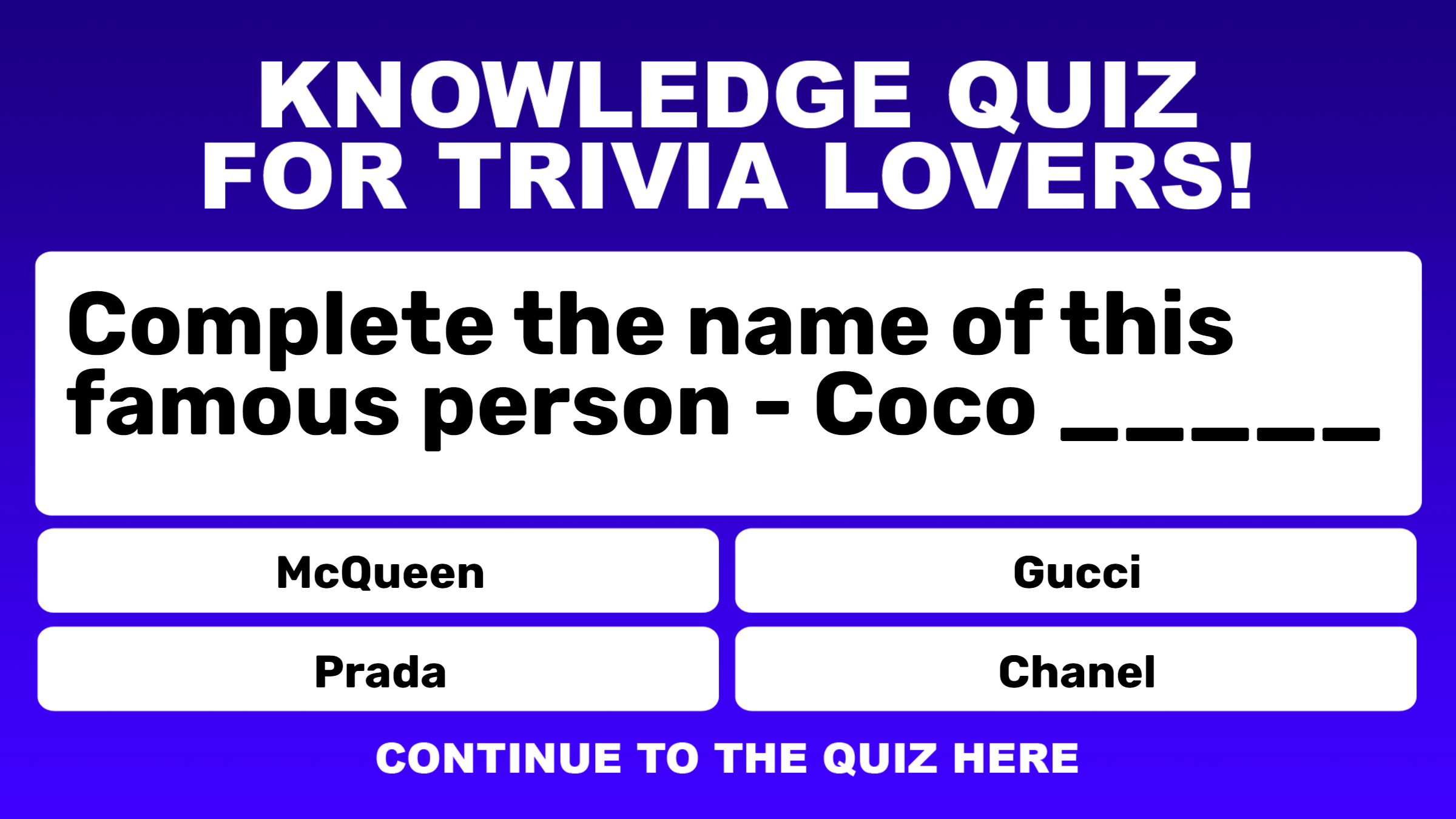 Nostalgia Trivia Quiz