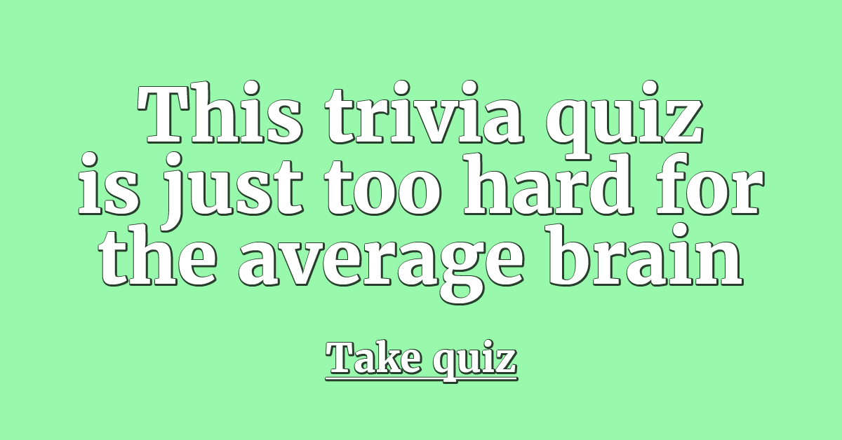 Genius Trivia Test