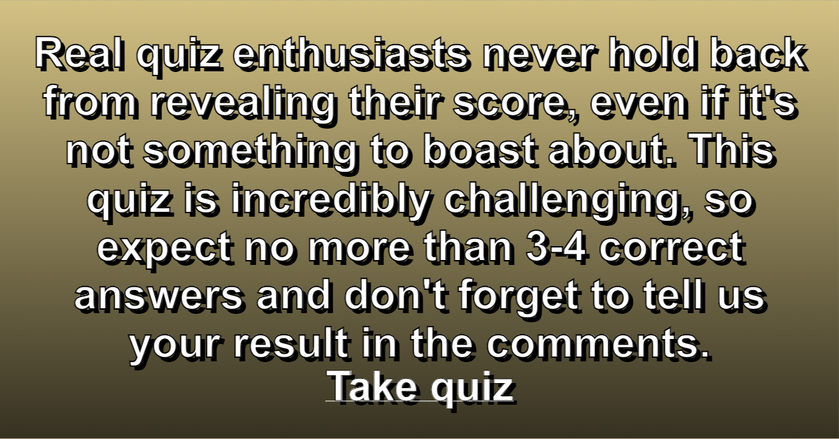 Super hard trivia quiz